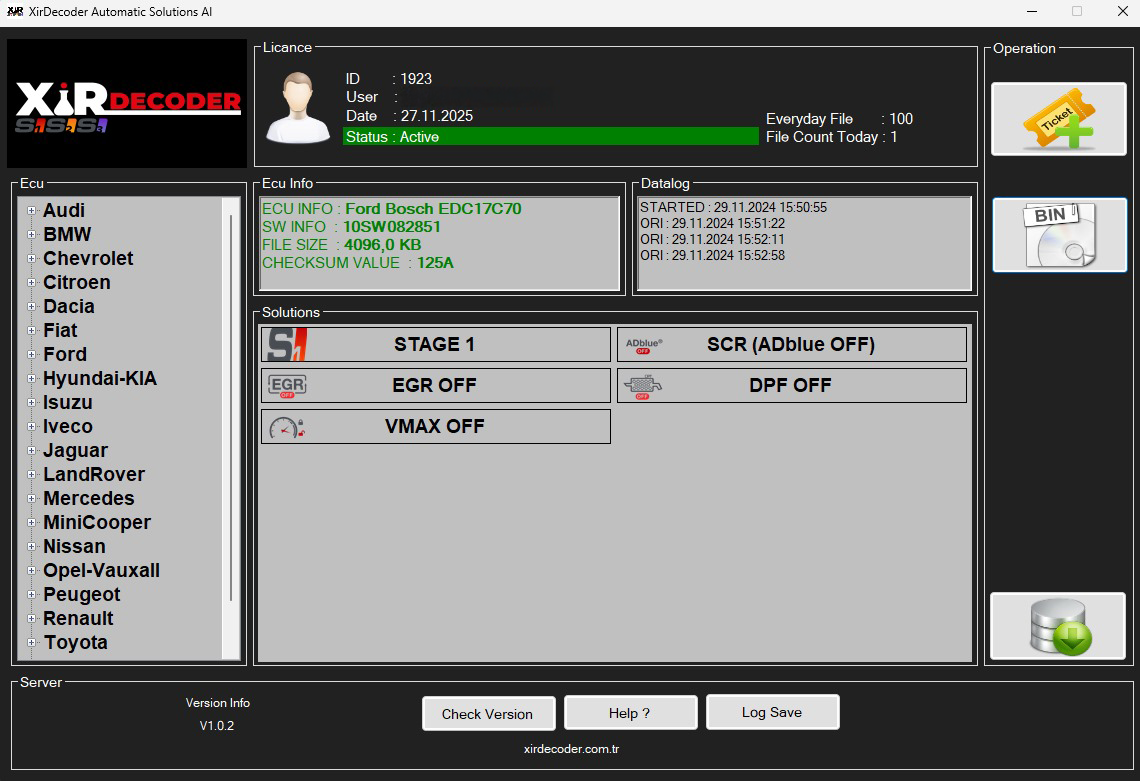 OBDTEST/Xir Decoder - The Future of File Editing and Chip Tuning